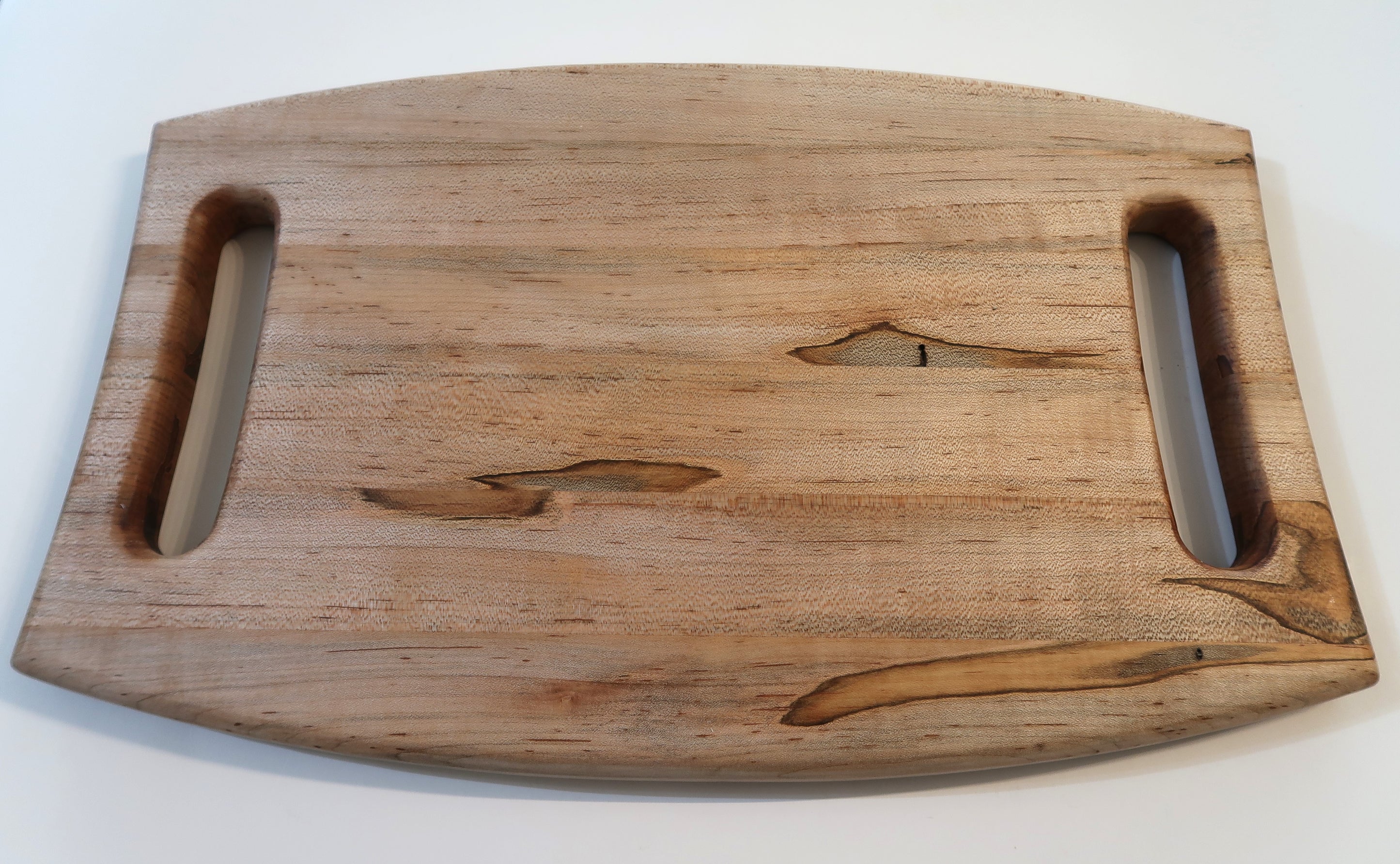 AMBROSIA MAPLE WITH RESIN "FRACTAL TREE" WARPED RECTANGLE SERVING BOAR ...