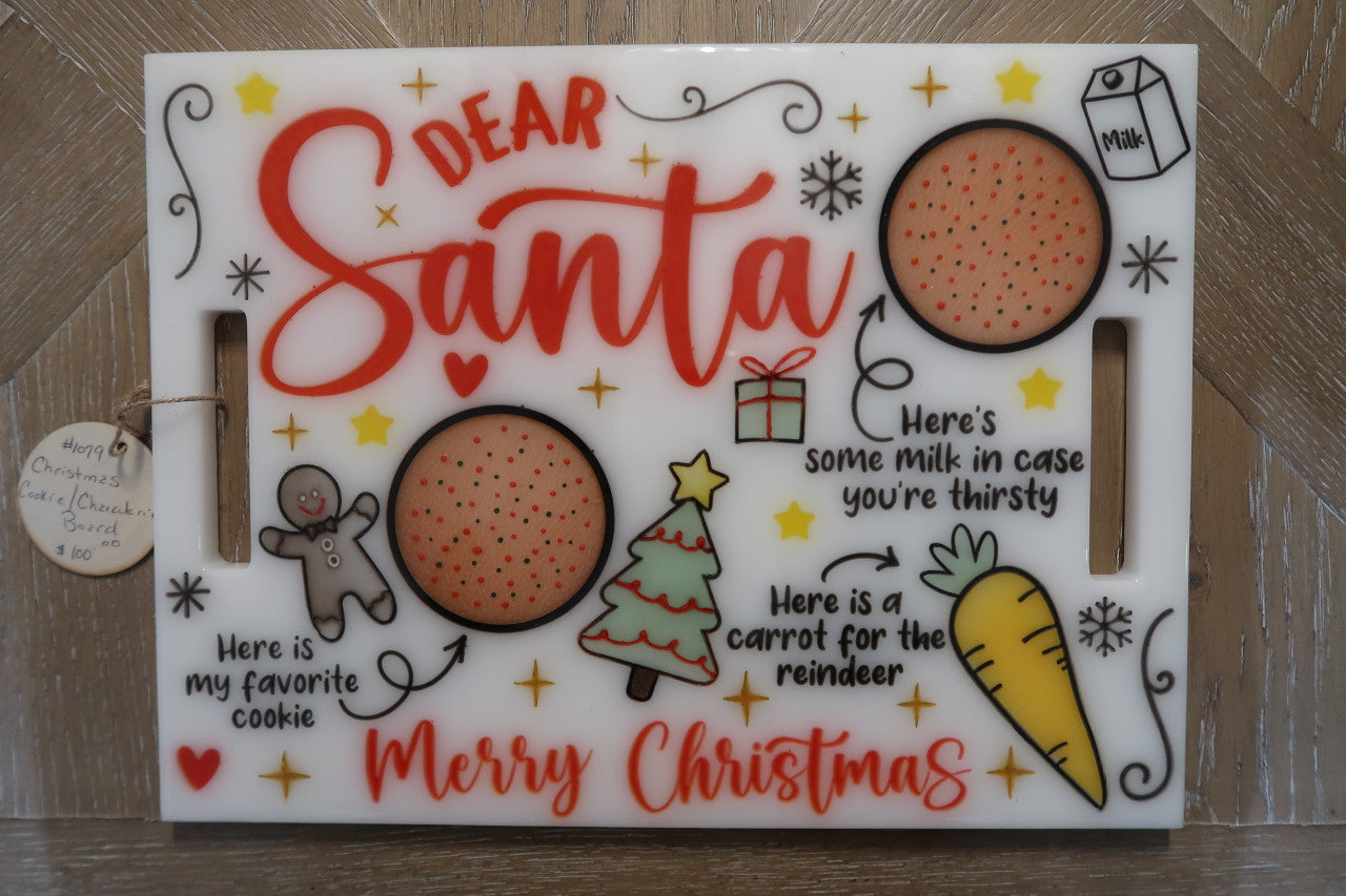 CHRISTMAS CHARCUTERIE/COOKIE RESIN BOARD WITH HANDLES ...